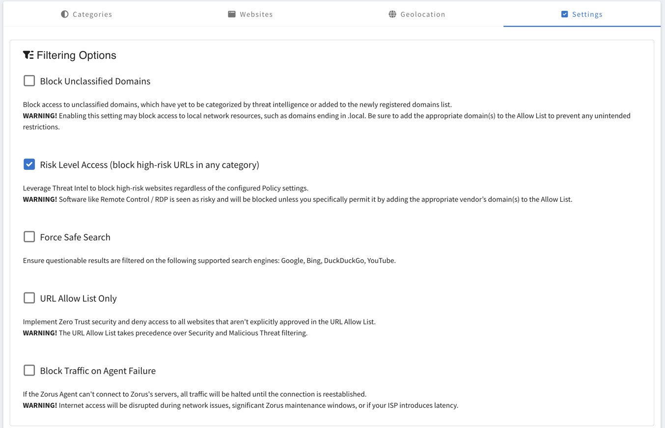 Zorus Portal QuickStart