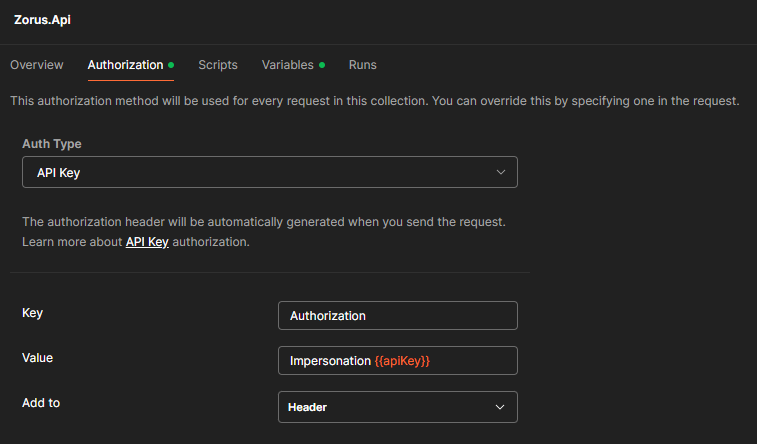 Zorus API QuickStart