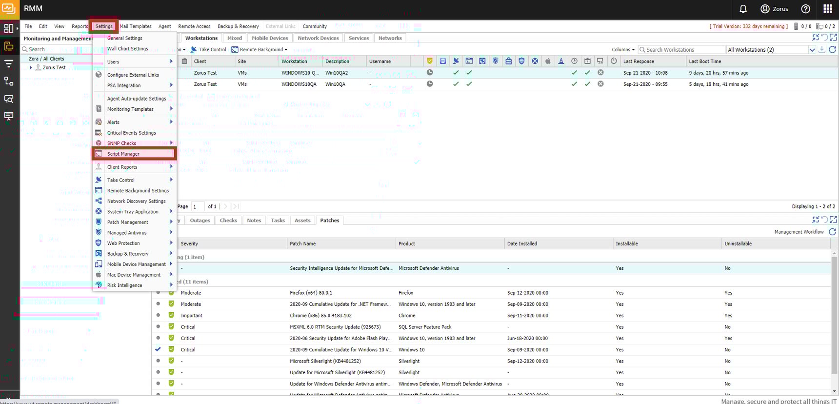 N-Able RMM Zorus Agent Deployment