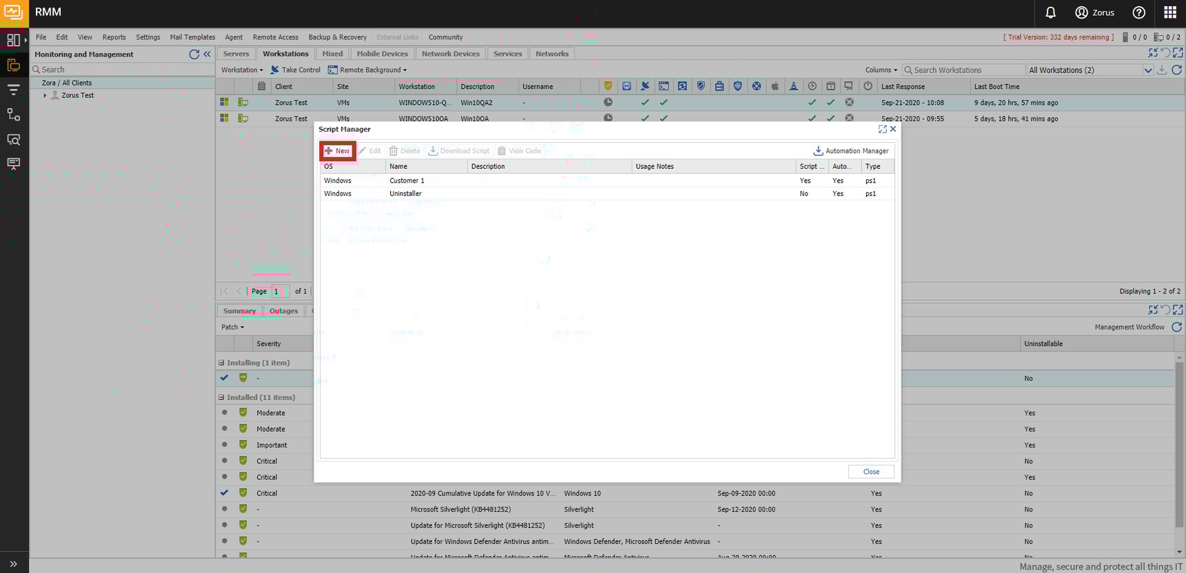 N-Able RMM Zorus Agent Deployment